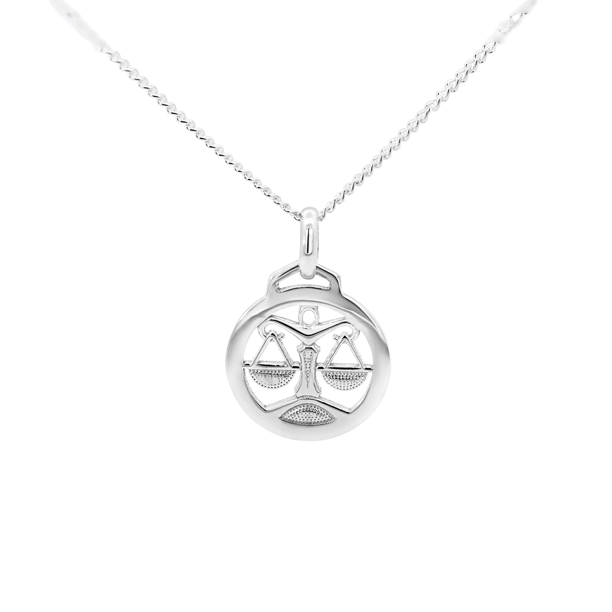 Sterling Silver Libra Round Cut Out Zodiac Pendant – My Jewellery Shop